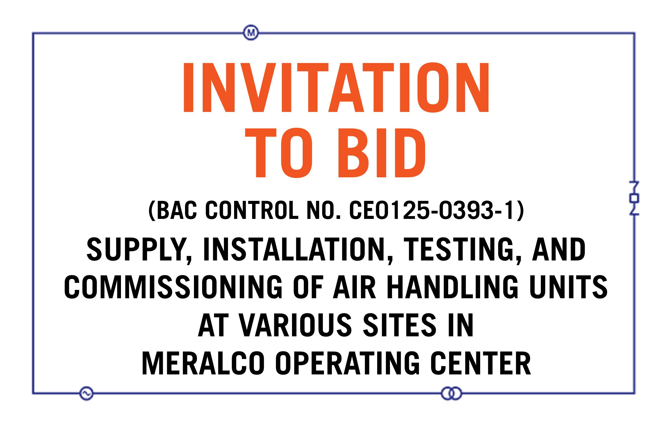 SUPPLY, INSTALLATION, TESTING, AND COMMISSIONING OF AIR HANDLING UNITS ...