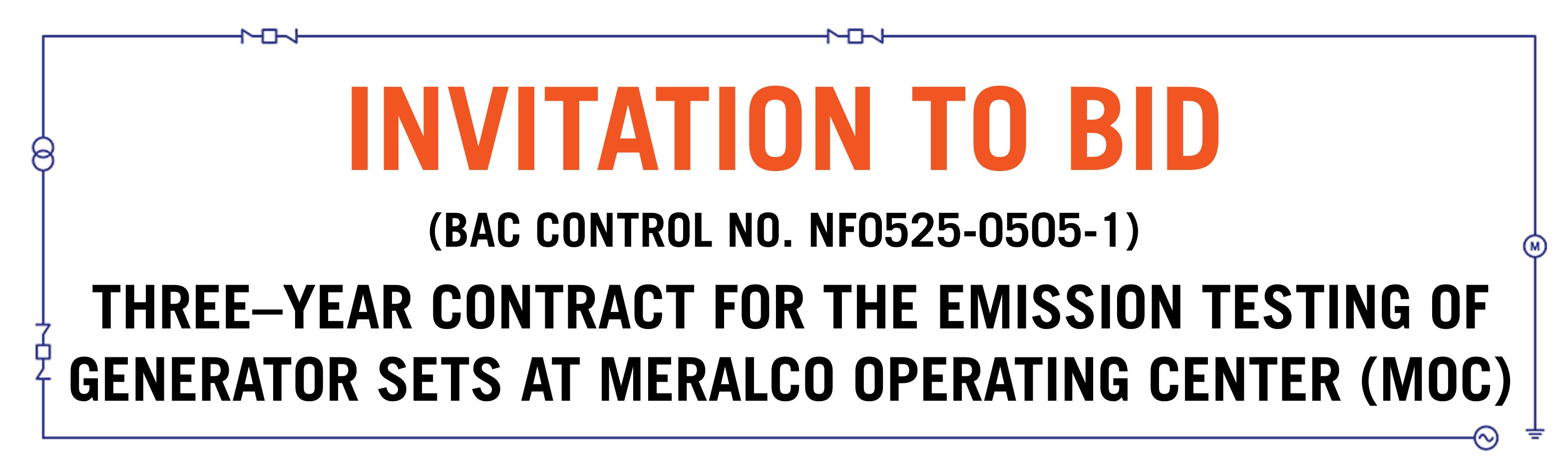 THREE–YEAR CONTRACT FOR THE EMISSION TESTING OF GENERATOR SETS AT ...