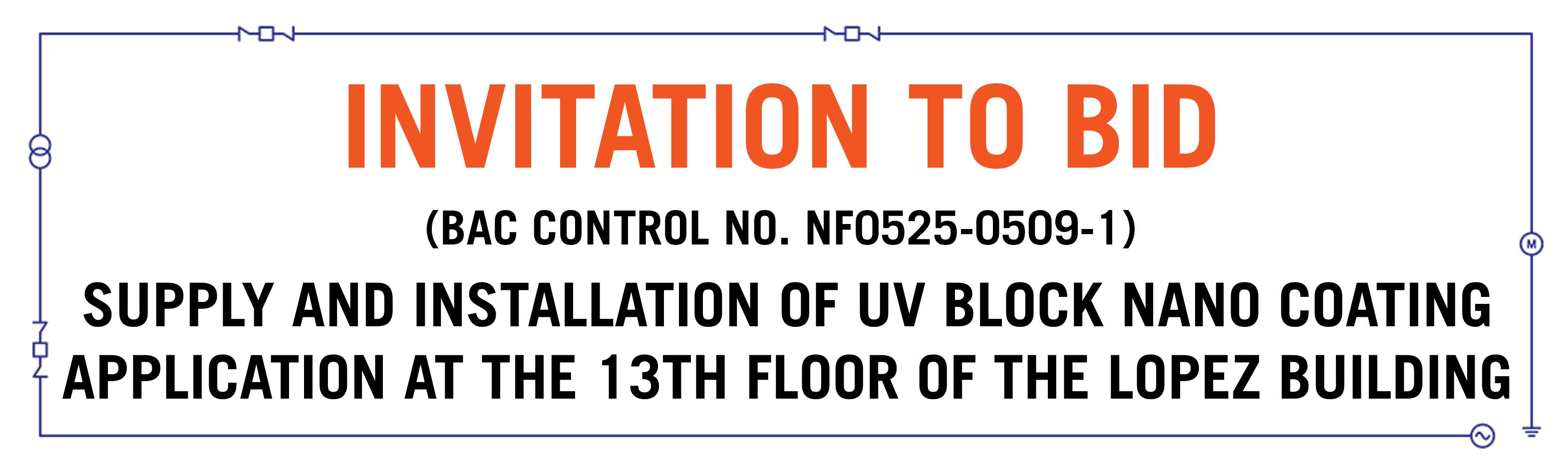SUPPLY AND INSTALLATION OF UV BLOCK NANO COATING APPLICATION AT THE ...