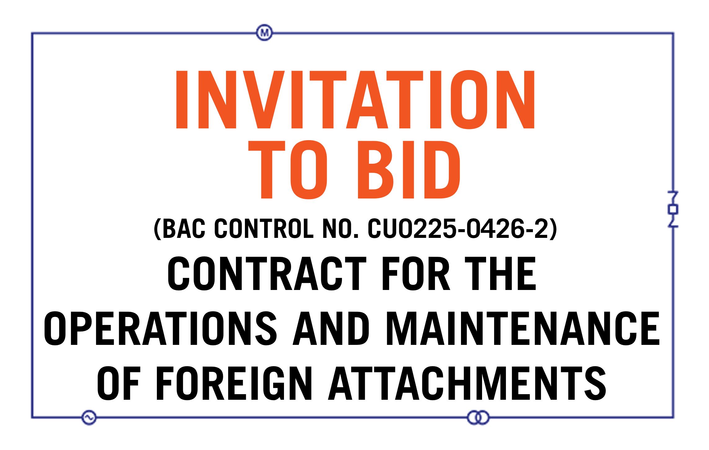CONTRACT FOR THE OPERATIONS AND MAINTENANCE OF FOREIGN ATTACHMENTS (BAC ...