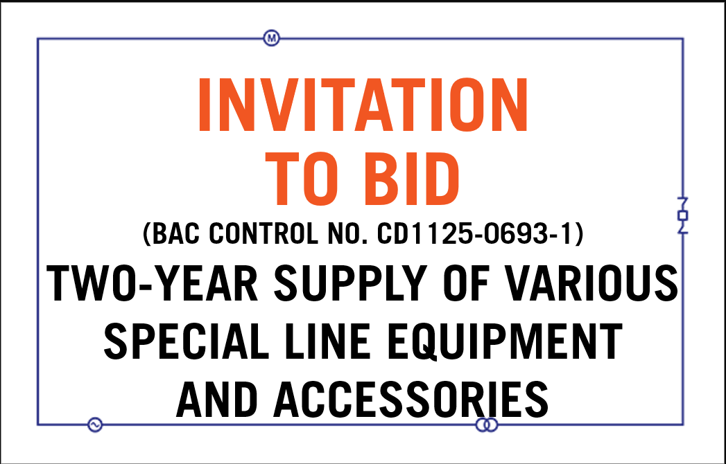 TWO-YEAR SUPPLY OF VARIOUS SPECIAL LINE EQUIPMENT AND ACCESSORIES(BAC ...