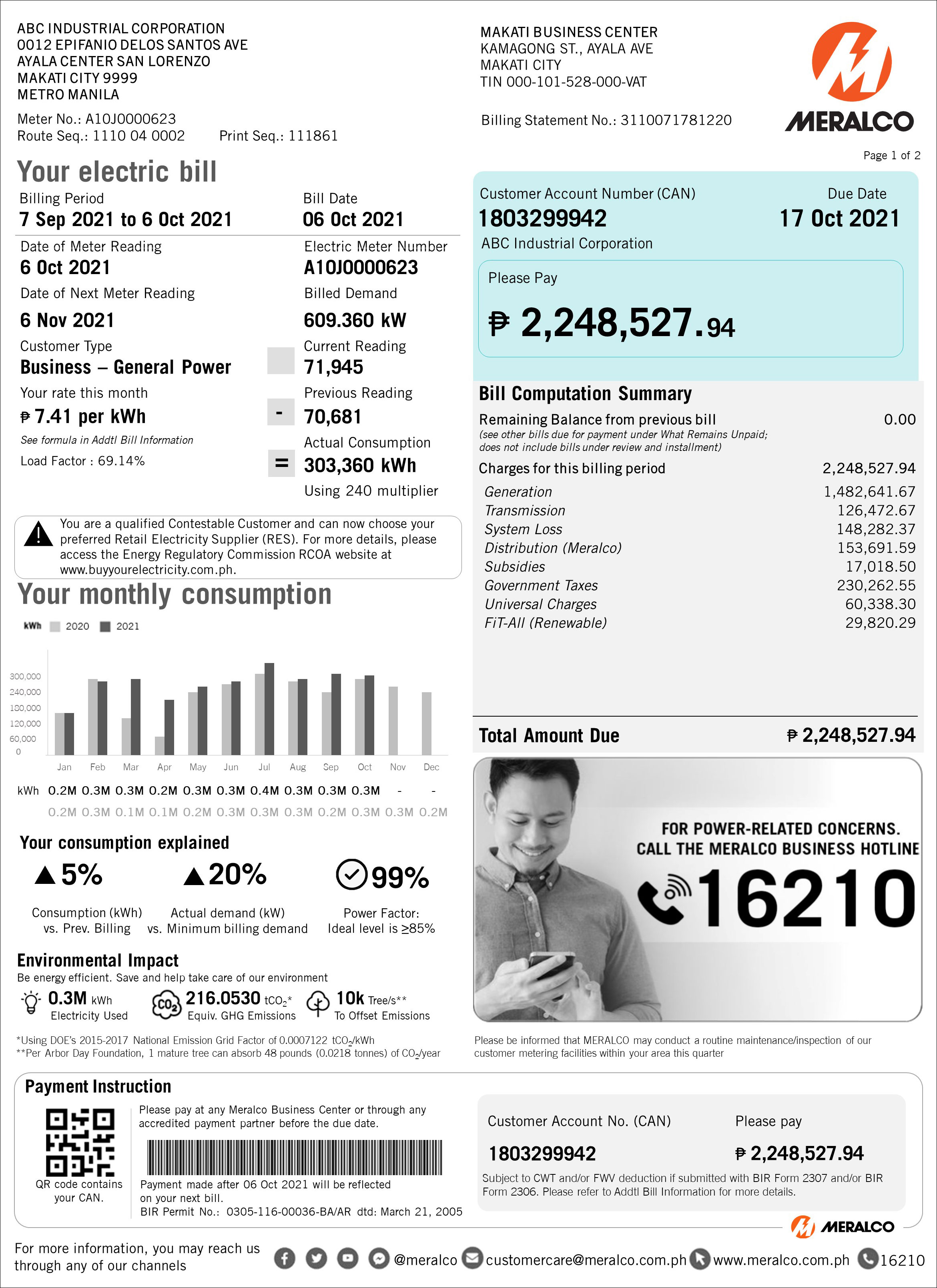How To Read Your Business Bill Meralco